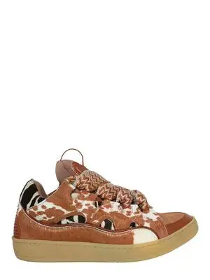 LANVIN Curb Low-Top Sneakers Brown