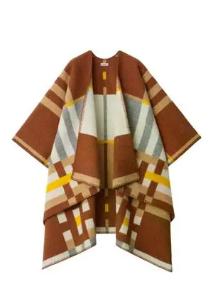 Burberry Checked Cape - Brown