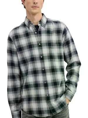 BOSS Plaid Pocket Shirt - White