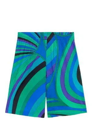 Emilio Pucci Iride-print Shorts - Blue