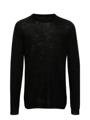 Rick Owens Biker Level Virgin-wool Jumper - Black