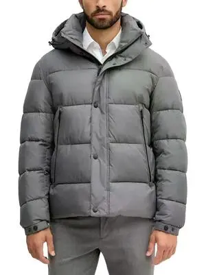 BOSS Hooded Padded Jacket - Grey