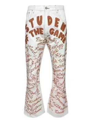 EARTHLING VIP Student Flared Jeans - White