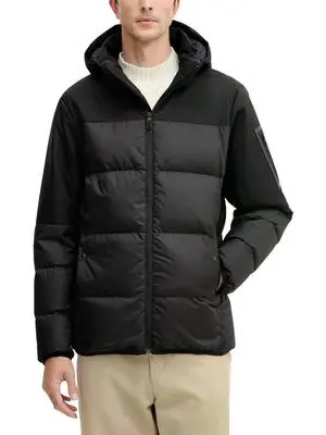 BOSS Padded Hooded Jacket - Black