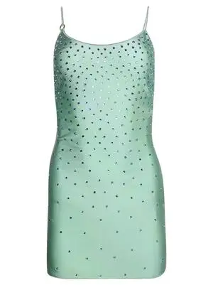 Oseree Gem-embellished Mini Dress - Green