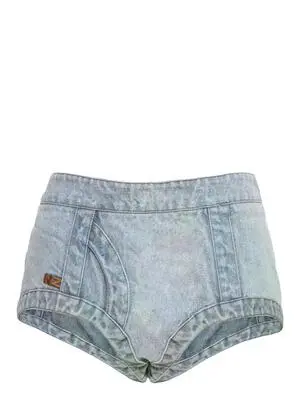 Natasha Zinko Washed Denim Shorts - Blue