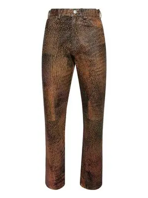 MISBHV Safari Leather Trousers - Brown