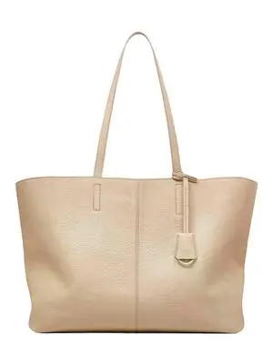 MAISON DE SABRE Zipped Leather Soft Tote - Neutrals