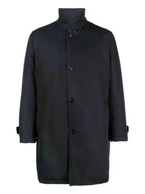 Brunello Cucinelli Single-breasted Cotton-blend Coat - Blue