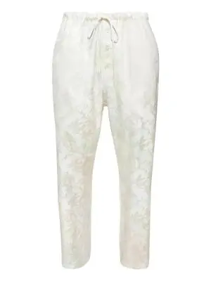 BODE Jacquard Pajama Trousers - White
