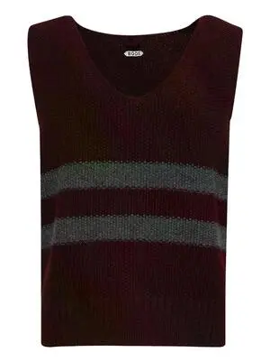 BODE Striped Knitted Vest