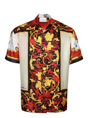 J. LOGAN HOME Somervile Silk Short-sleeved Shirt - Red