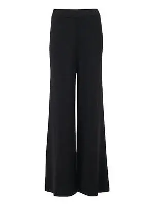 LEEM Wide-leg Knitted Trousers - Brown