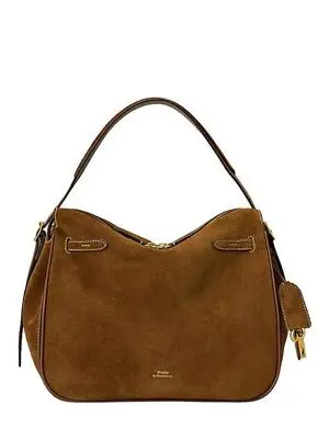 Polo Ralph Lauren Polo Id Suede Satchel - Cinnamon/cuoio