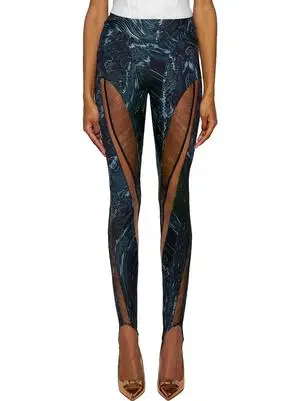 MUGLER Illusion Leggings - Grey