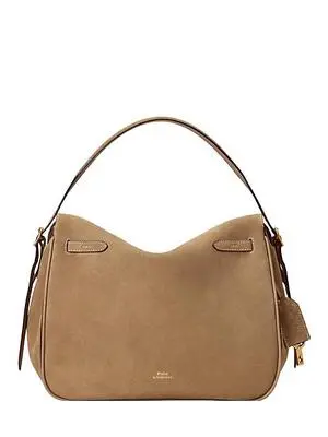 Polo Ralph Lauren Polo Id Suede Satchel - Clay