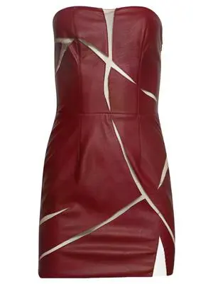 DI PETSA Mesh-detail Mini Dress - Red