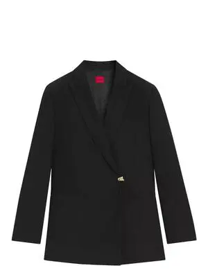 Hugo Blazer With Gold-tone Detailing - Black