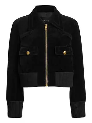COACH Velvet Blouson Jacket - Black