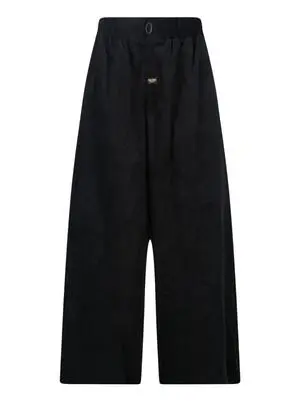 Martine Rose Ribbed Wide Leg Pants - Black
