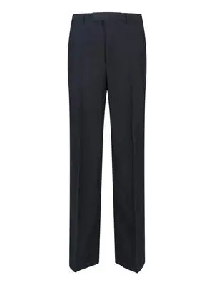Gucci Silk Twill Straight Leg Pants - Black