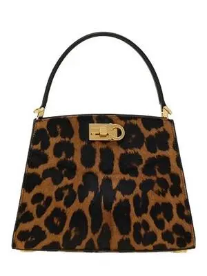 FERRAGAMO Studio Box Bag Xs - Animal Print