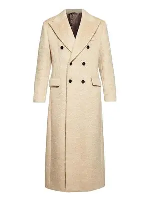 Dolce & Gabbana Double-Breasted Boucle Coat Beige