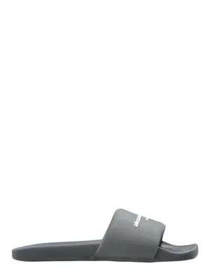 Alexander Wang Slides With Embossed Logo - Grey