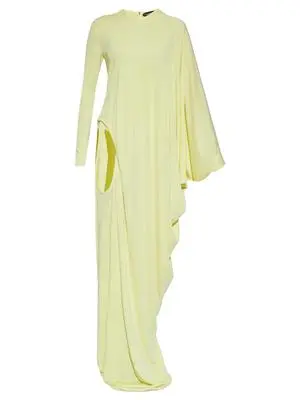 TOM FORD Long Dress With Asymmetrical Sleeve - Yellow