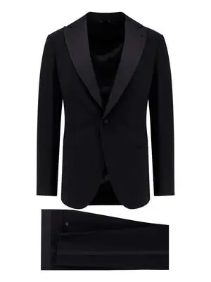 Giorgio Armani Soho Virgin Wool Tuxedo - Black