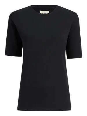 Khaite Mae Short Sleeve T-shirt - Black