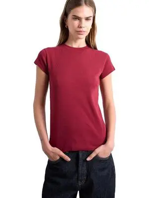 Topshop Everyday Cotton T-shirt - Dark Red
