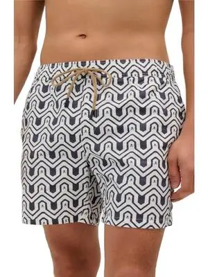 SCALPERS Geometric Swimsuit - Navy