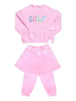 BITS & BOWS Golf Skirted Sweatsuit - Pink