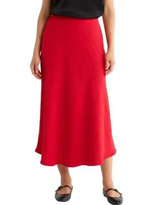 Marine Layer Natalia Midi Circle Skirt - Cherry Red