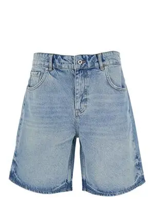 REPRESENT Denim Shorts With Embossed Logo - Blue