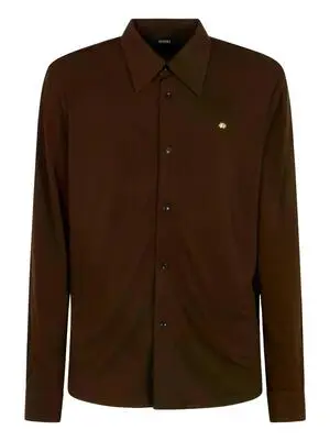 Amiri Logo-plaque Shirt - Brown