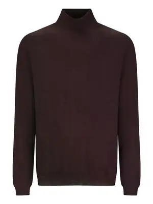 GOES BOTANICAL Ribbed Turtleneck Sweater - Brown