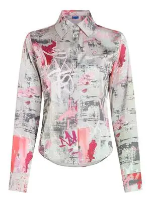 Karl Lagerfeld Paint Splatter Print Shirt - Grey
