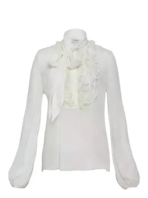 Giambattista Valli Ruffled-trim Blouse - White