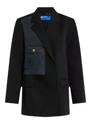 Karl Lagerfeld Flap-pocket Panelled Blazer - Black