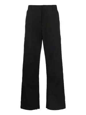 HELIOT EMIL Mid-rise Stud-detailing Trousers - Black
