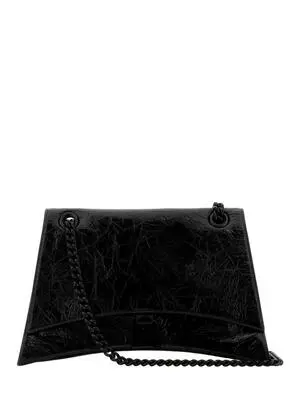 Balenciaga Medium Crush Shoulder Bag - Black
