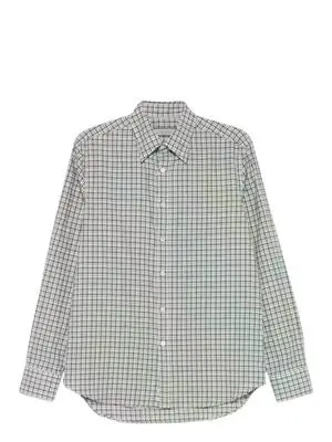 Canali Checked Cotton Shirt - Grey