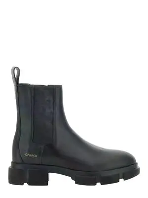 COPENHAGEN  Elasticated-panels Lug-sole Boots - Black