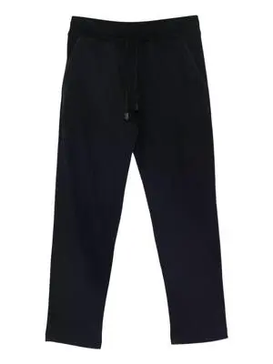 Canali Cotton Blend Track Pants - Black