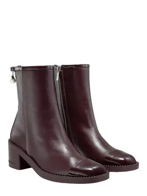 JIMMY CHOO Adry Ankle Boots Deep Merlot