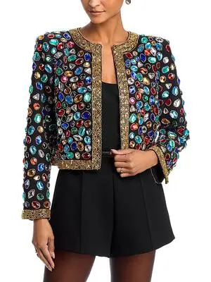 Aqua Jeweled Blazer - Multi