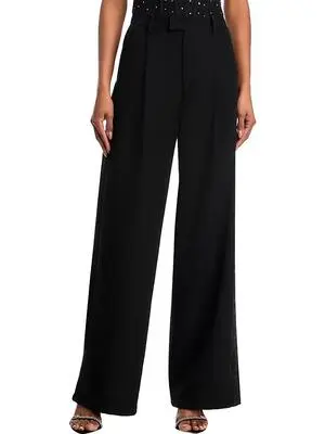 Aqua Wide Leg Trousers - Black