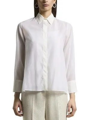 Peserico Cotton And Silk Blouse - Flash White